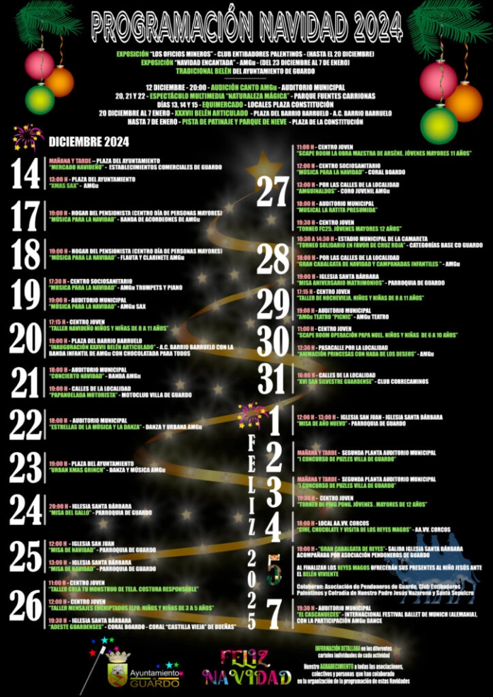 Programa de Navidad 2024-25 en Guardo: Cultura, tradición y diversión para todos - Palencia en ...